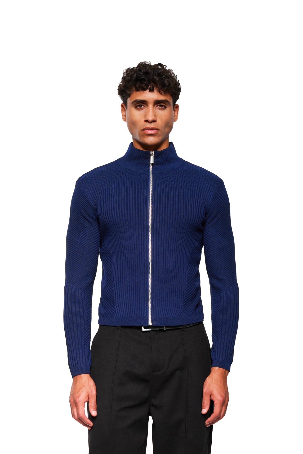 Exquisite Knit Jacket Navy Blue – OLAKALA